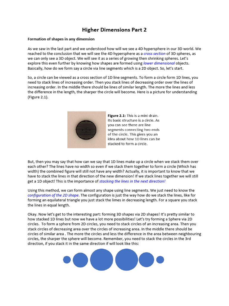 Forming Shapes in Higher Dimensions | PDF | Area | Shape