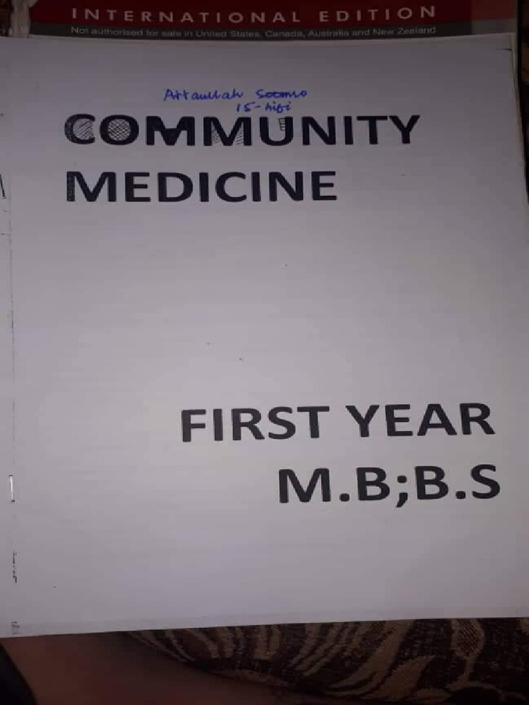 1st Year Community Medicine | PDF
