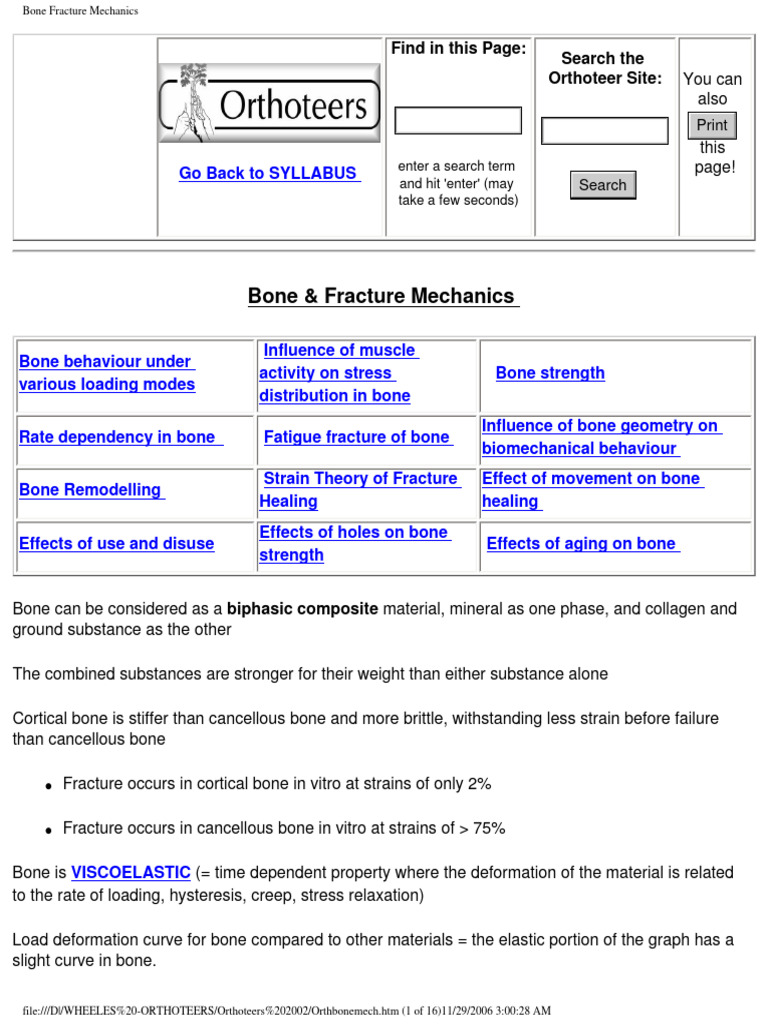 Biomechanic | PDF | Fracture | Bending