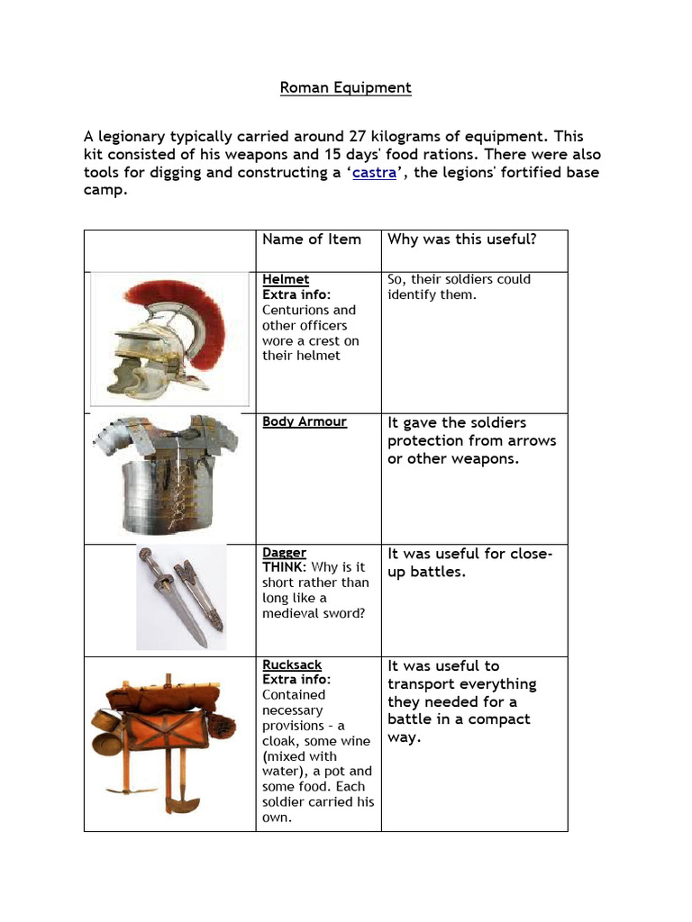 Roman Equipment Eric | PDF | Military