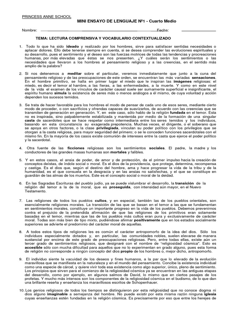 Religión: Del Temor a lo Cósmico | PDF | Dios | Moralidad