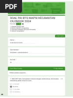 Blue Print Soal PAI-BTQ Mapsi 2024 - Kec | PDF
