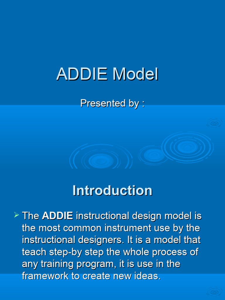 ADDIE Model | PDF | Instructional Design | Cognition