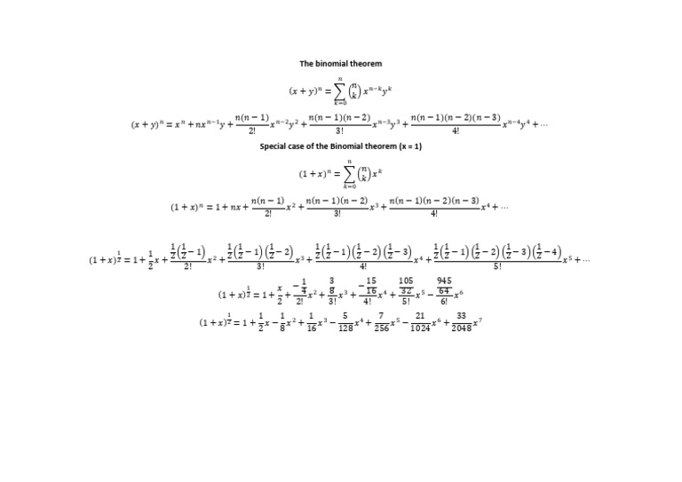 The Binomial Theorem | PDF