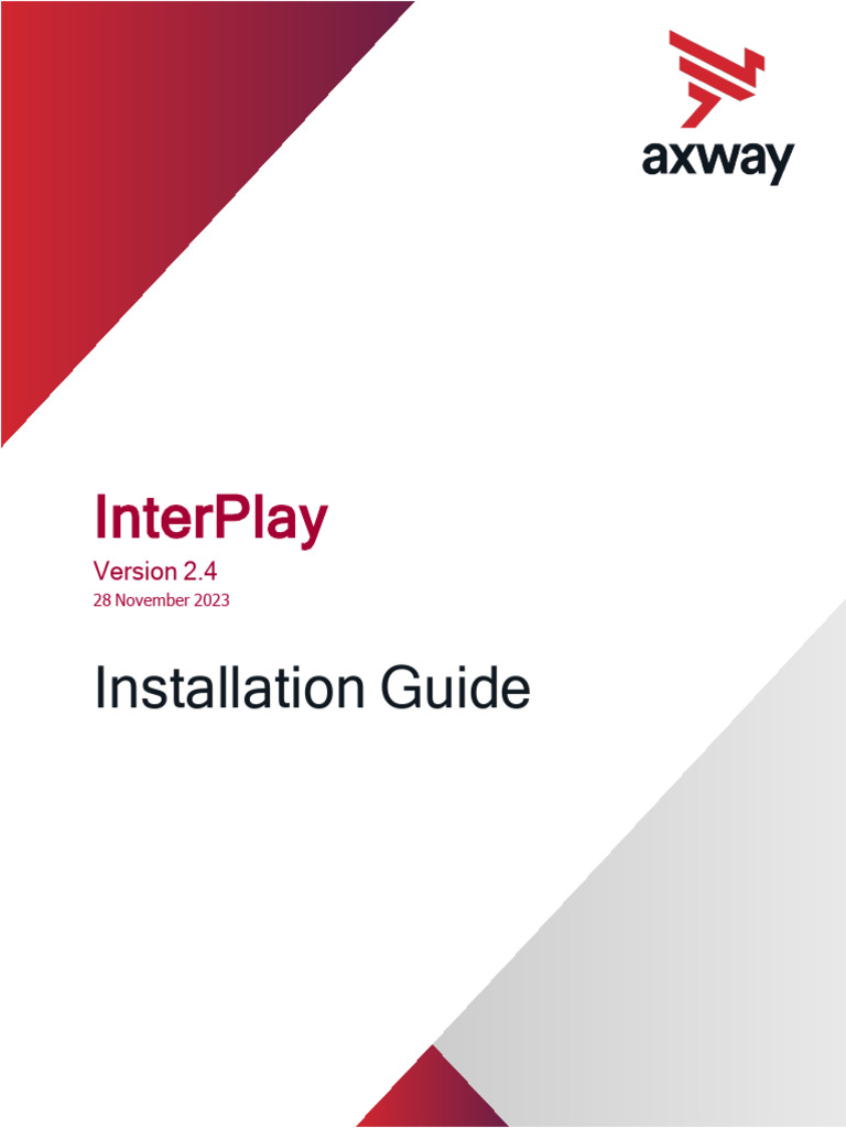 InterPlay InstallationGuide AllOS en PDF | PDF | My Sql | Installation (Computer Programs)