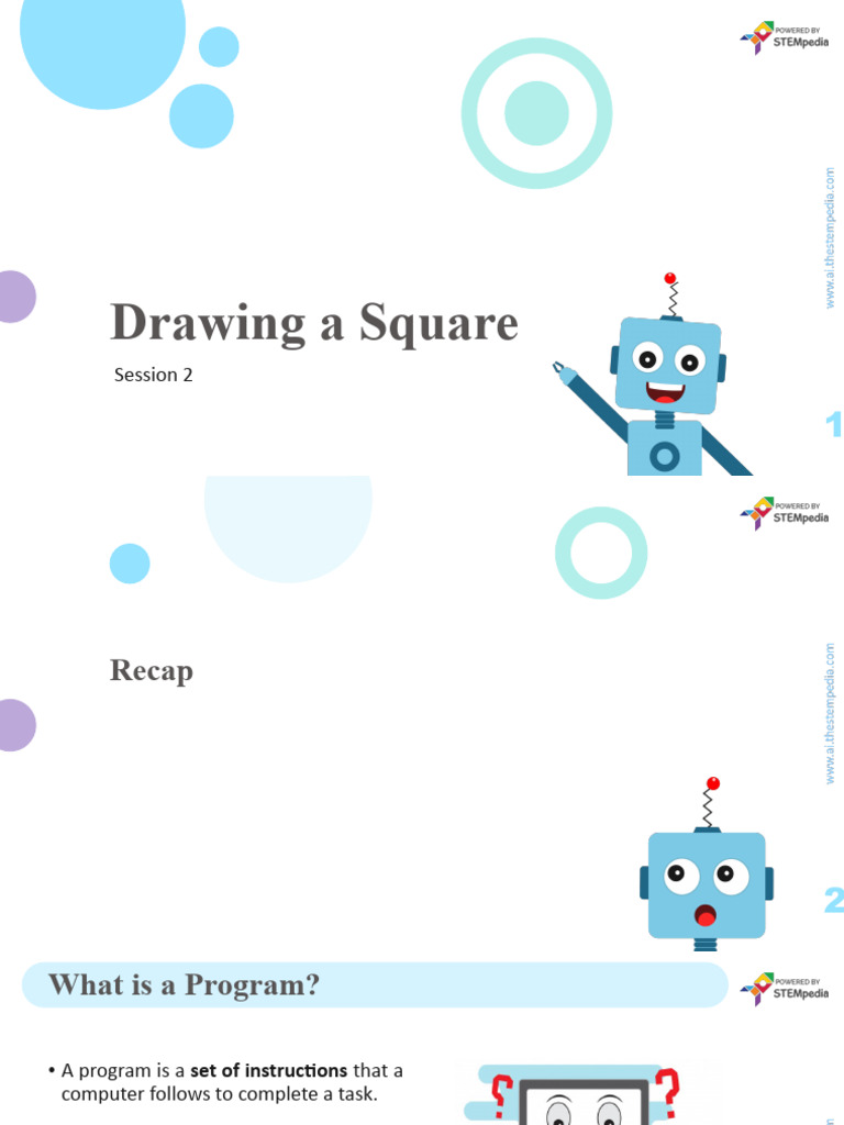 CL4 - CH2 - Drawing A Square 2 | PDF | Shape | Scratch (Programming ...