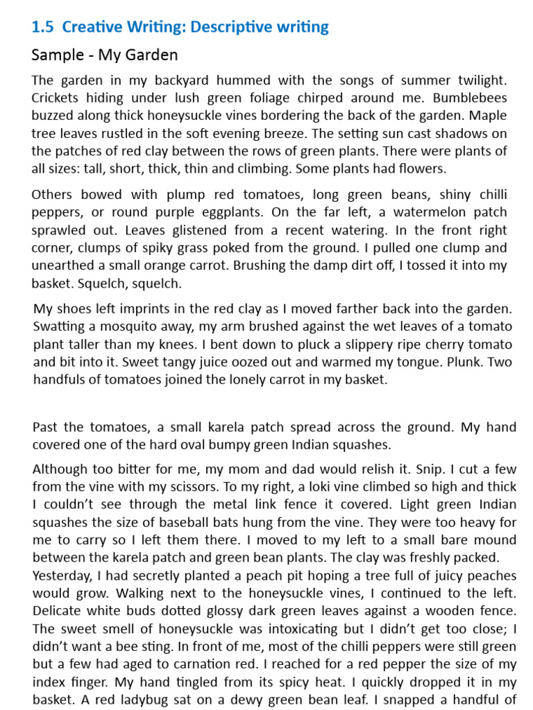 6 H-12 Chaudhary Shaurya Singh Chandan Singh - Copy of Gr6 - Unit 1.5 Sample Descriptive Writing ...