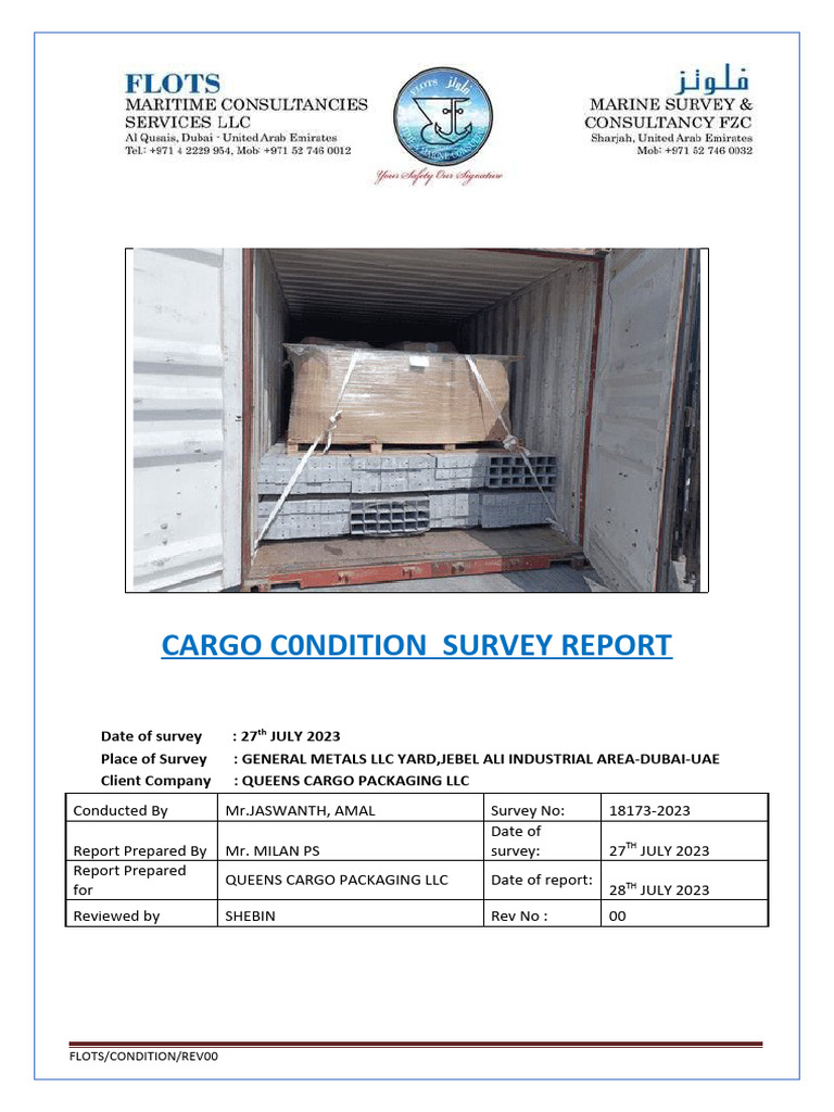 18173-Cargo Condition Assessment Survey - Queens | PDF | Dubai