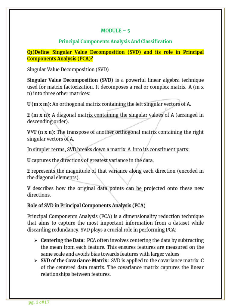 Edab Module - 5 | PDF | Principal Component Analysis | Logistic Regression