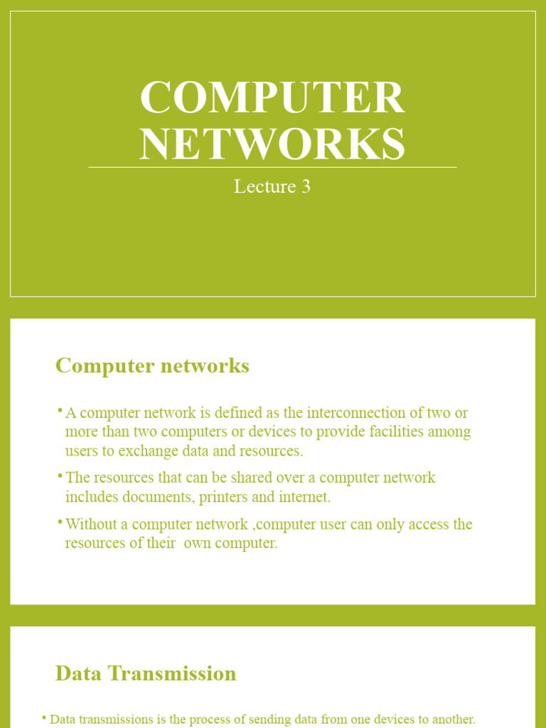 Computer Networks Lec 3 | PDF | Network Topology | Duplex (Telecommunications)