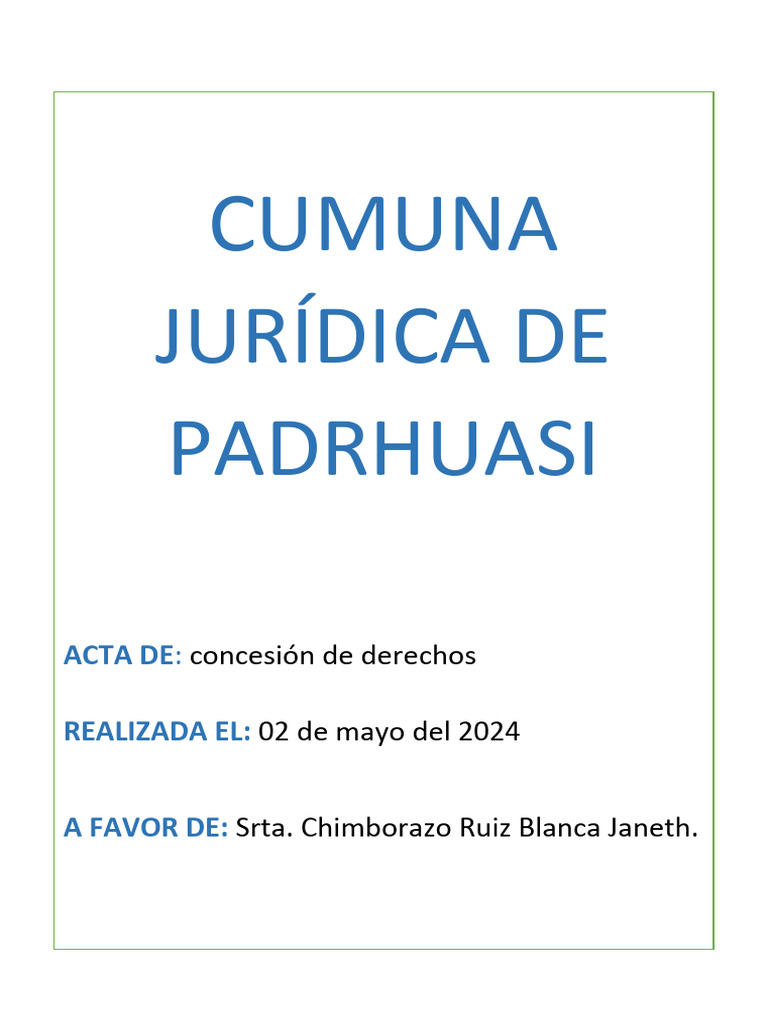 Comuna Jurídica de Padrihuas Segundo Documento | PDF | Gobierno