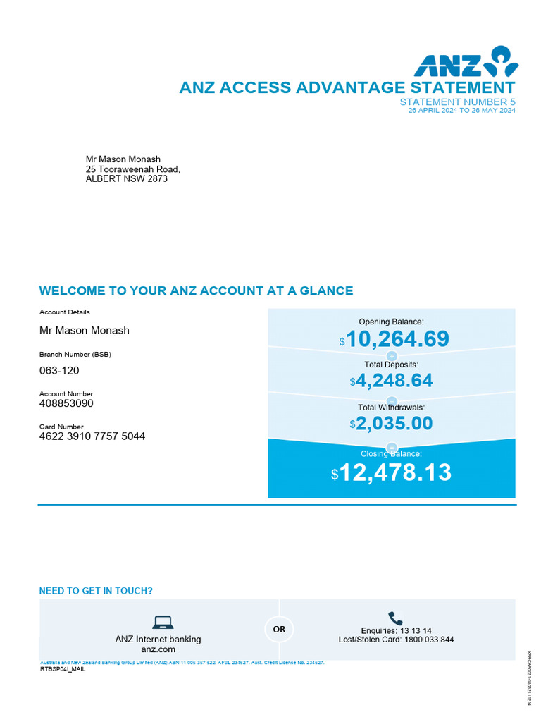 5044 Statement | PDF | Banks | Automated Teller Machine