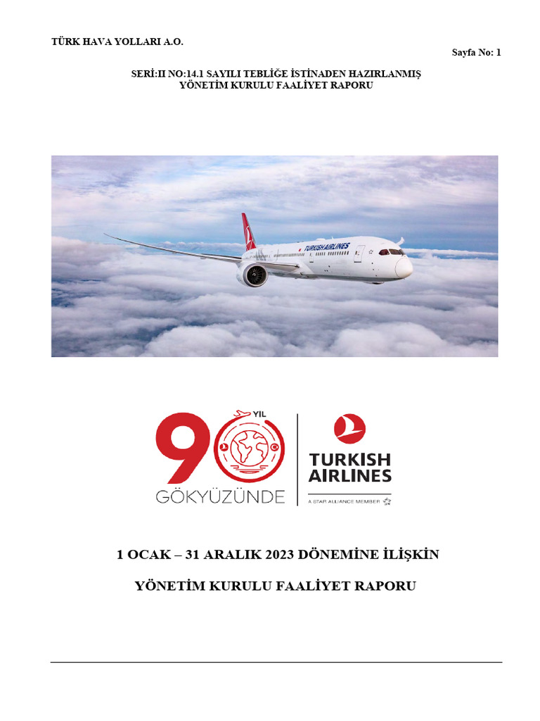 THY a.O. YK Faaliyet Raporu Aral_k 2023 | PDF