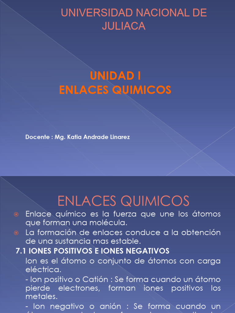 Enlaces Químicos y Su Formación | PDF | Enlace químico | Moléculas