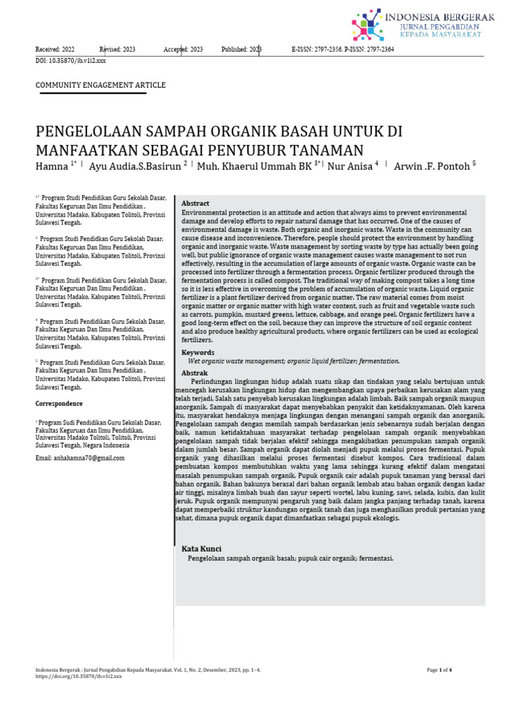 Naskah Artikel PKM IPA | PDF