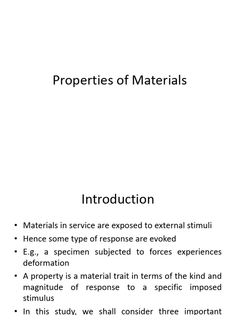 Properties of Materials Rev1 | PDF | Deformation (Engineering) | Ductility
