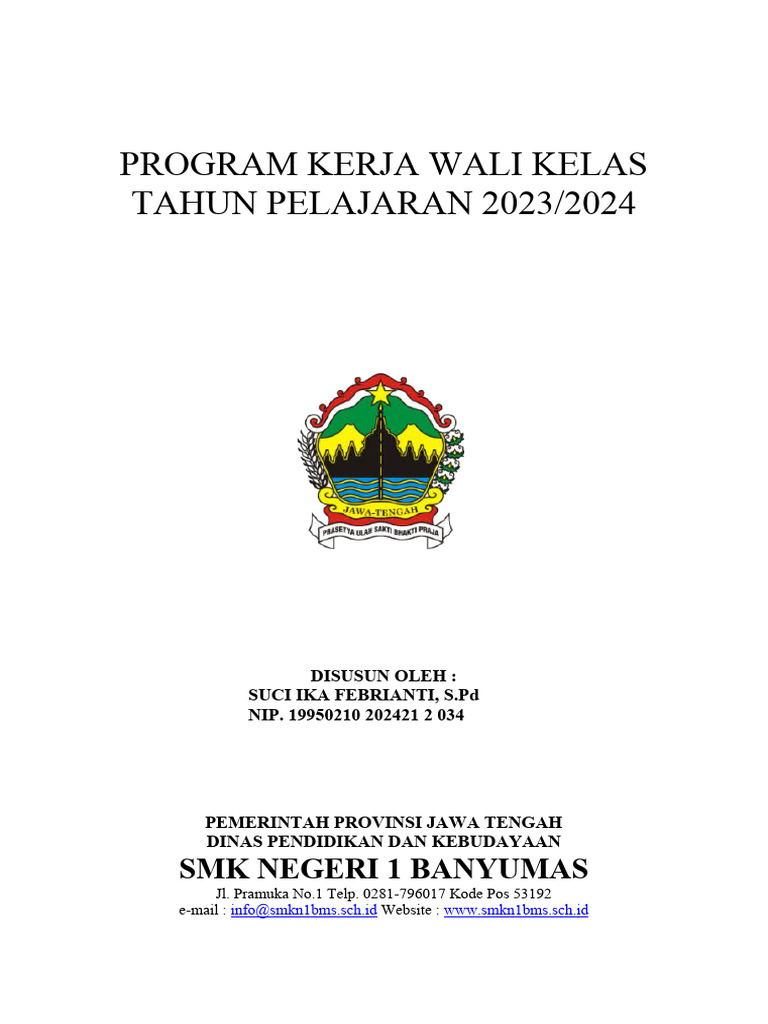 Program Kerja Wali Kelas x Tjkt 1 | PDF