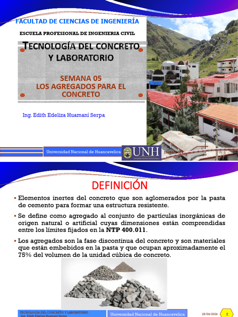 Agregados para Concreto: Definición y Propiedades | PDF | Hormigón | Caliza