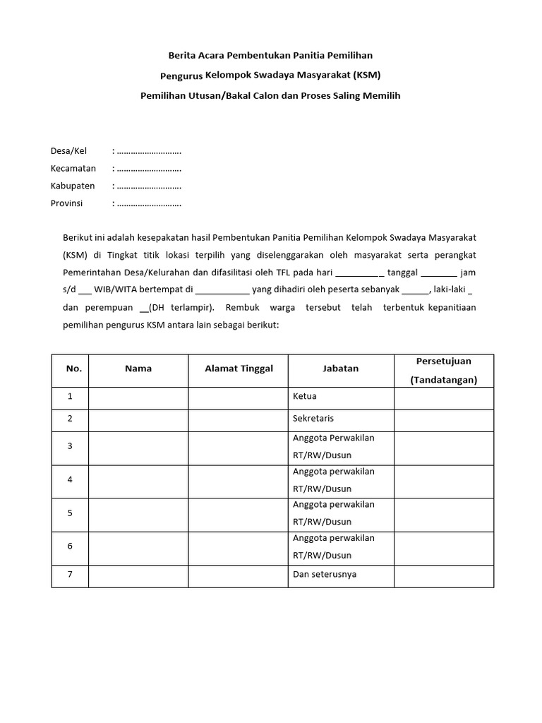 Form. Pembentukan KSM-1 | PDF