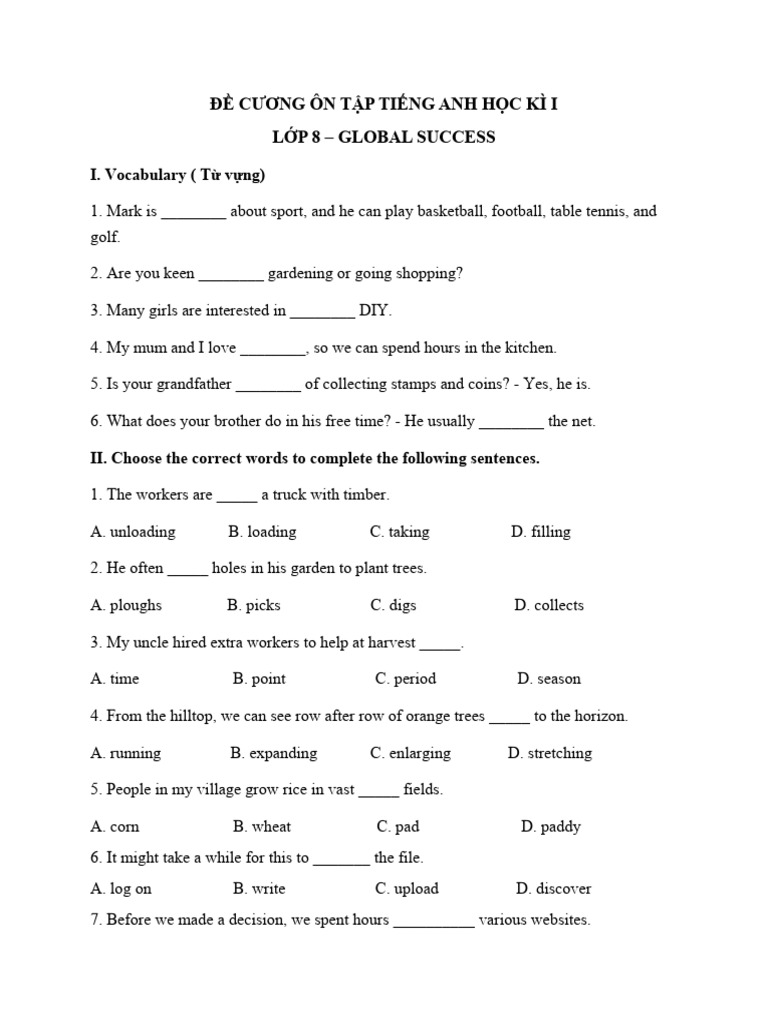 English Exam Review Grade 8 | PDF