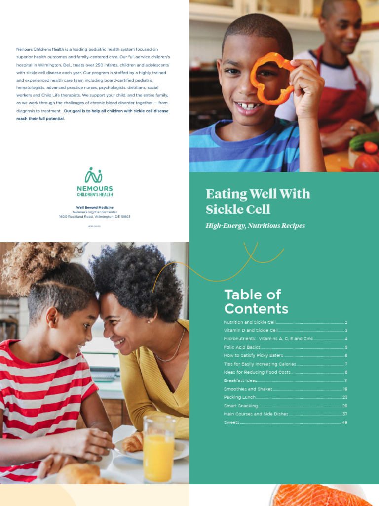 Sickle Cell Cookbook | PDF | Vitamin D | Foods