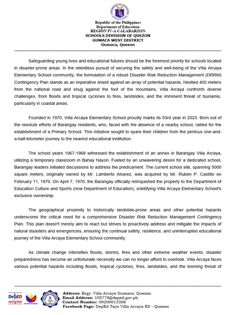 Vaes Contingency Plan Introduction 2024-2026 | PDF | Emergency ...