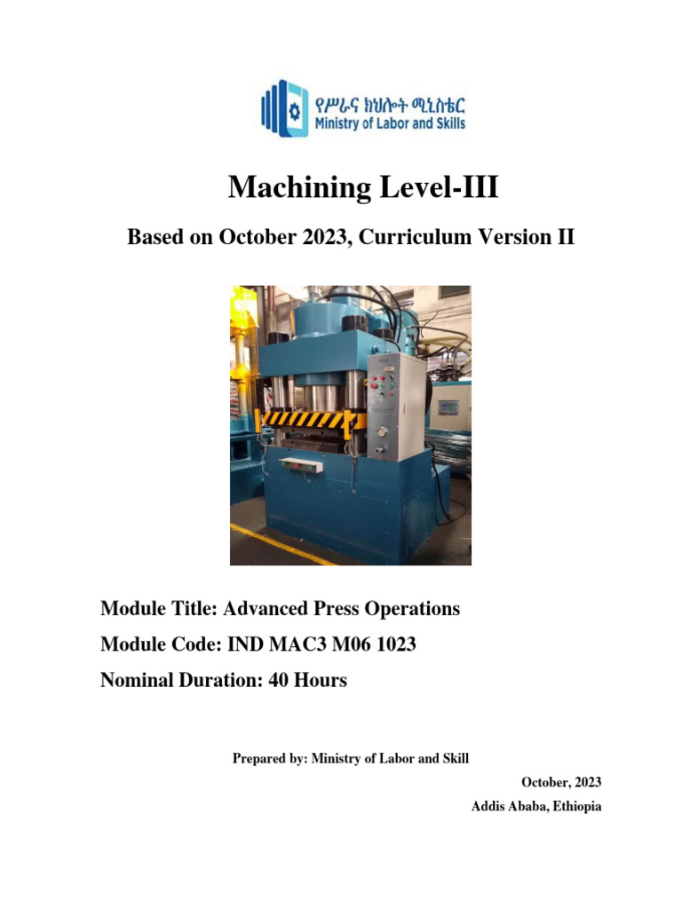 Advanced Press Operations | Download Free PDF | Engineering Tolerance ...