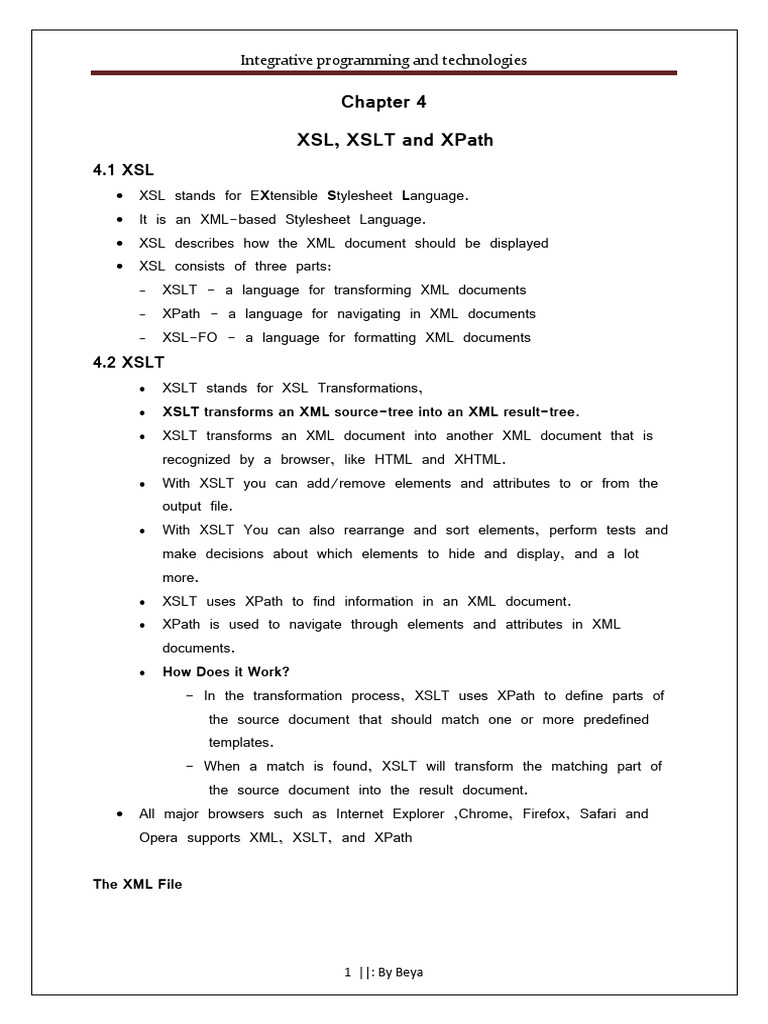IPT Chapter 4 | Download Free PDF | Xslt | Xml