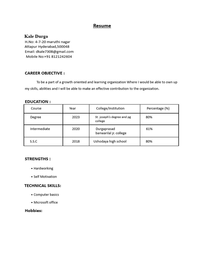 kale-durga-resume-95133-199 | PDF