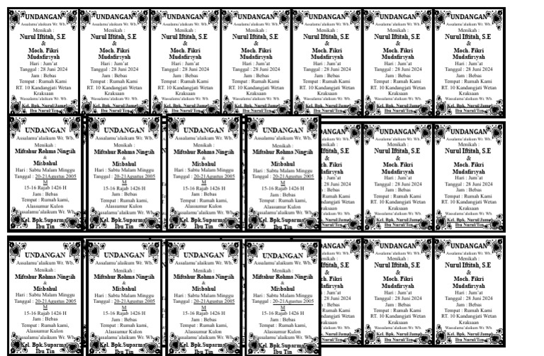 Undangan Rokok Nurul | PDF