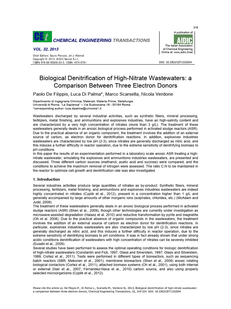 BNR High NTK | PDF | Nitrate | Sewage Treatment