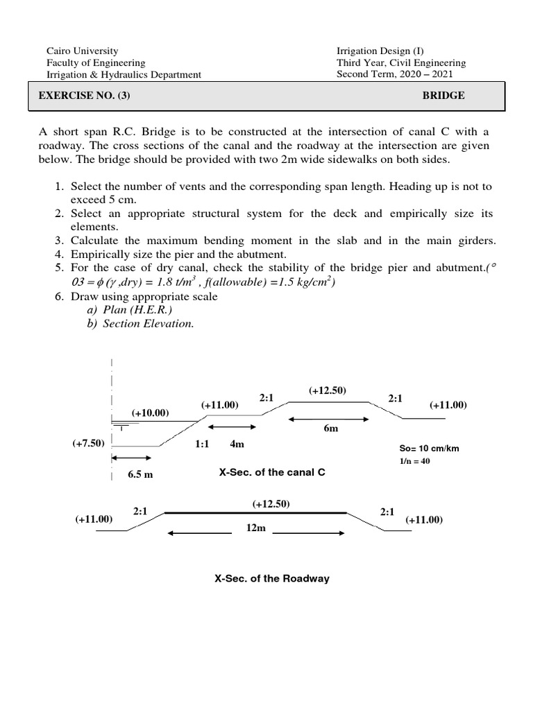 Assignment - Irrigation Bridge | PDF