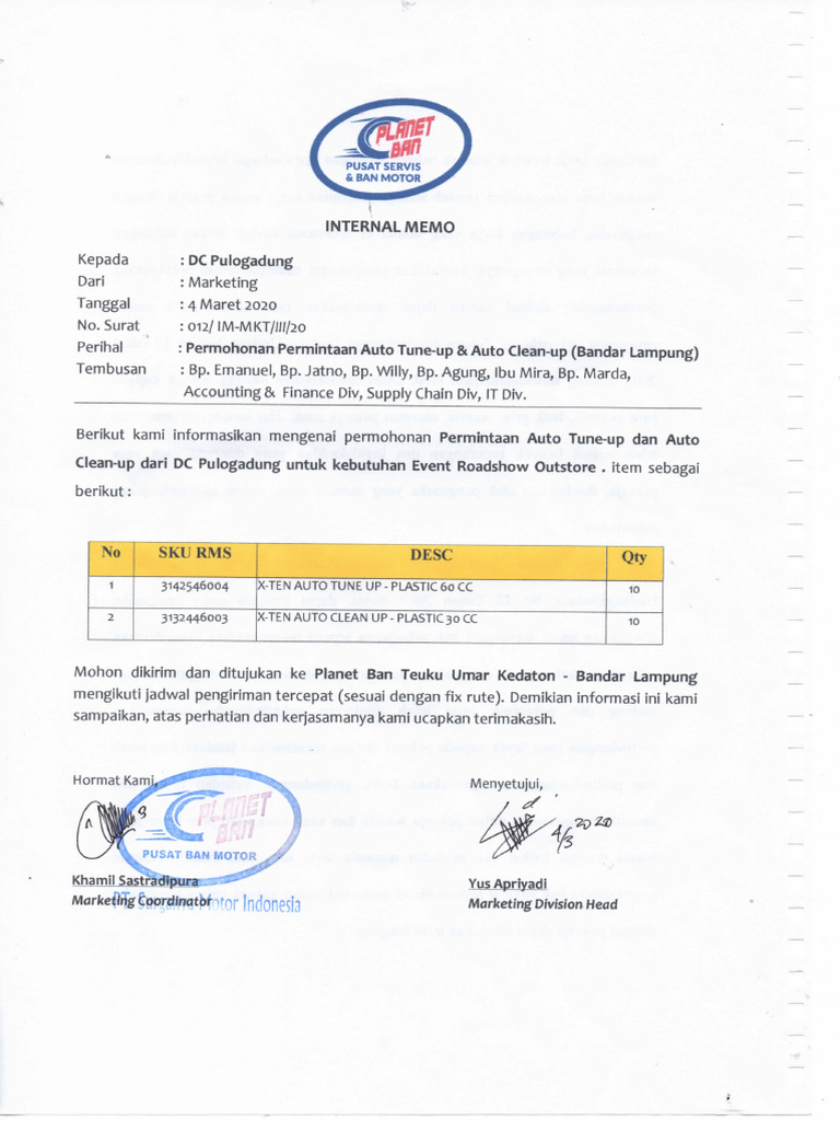 IM-free Servis PB Teuku Umar Kedaton - Bandar Lampung | PDF