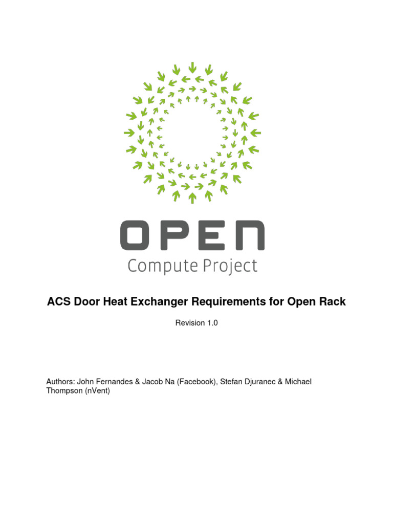 ACS-Door HX Open - Compute - Requirements For Open Rack - Rev1.0 | PDF ...