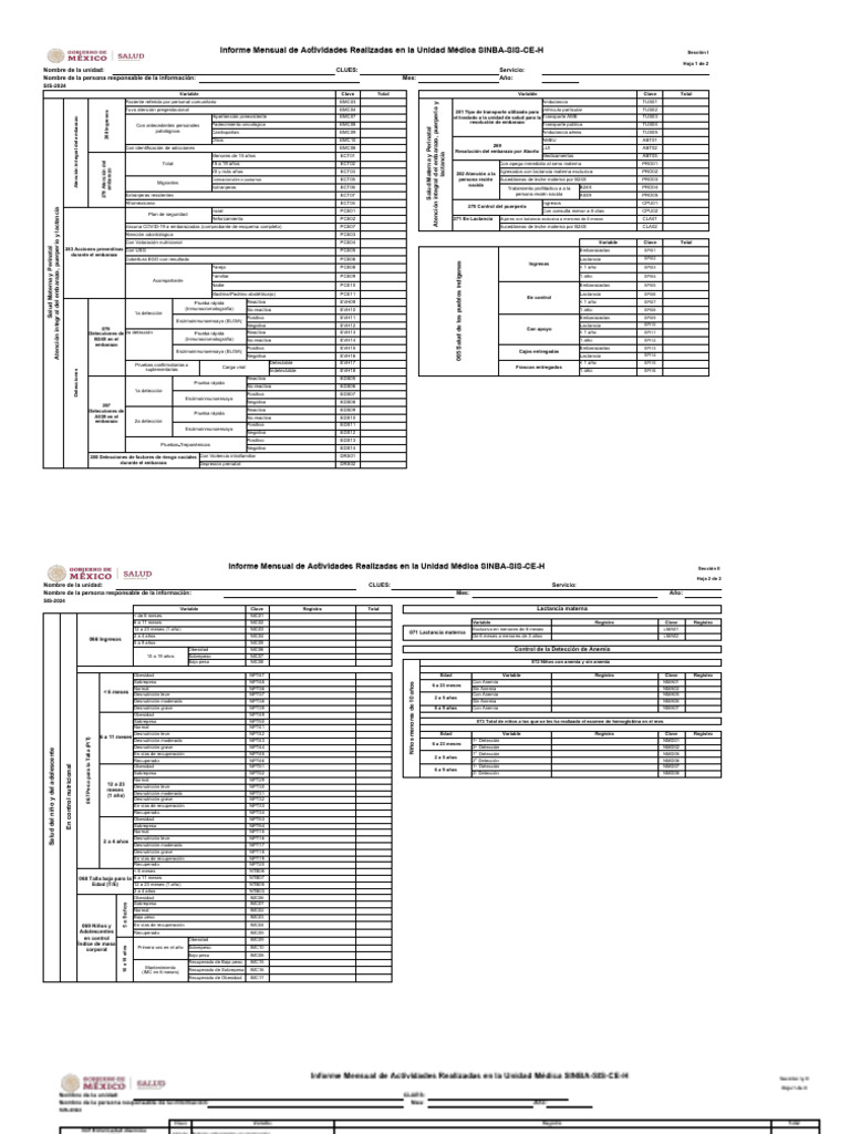 Formato SIS Simba | PDF | Amamantamiento | El embarazo