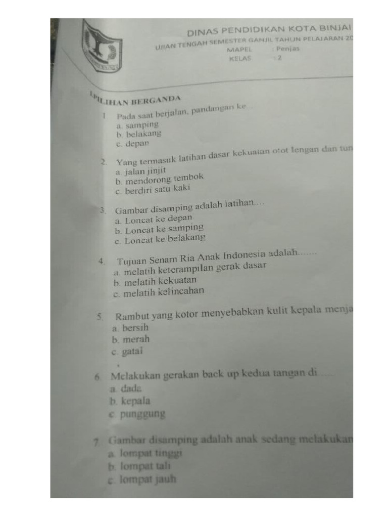 Soal SD Penjas..................................................... | PDF
