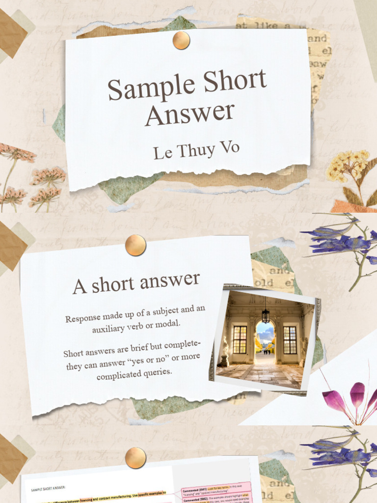 Understanding Short Answer Responses | PDF