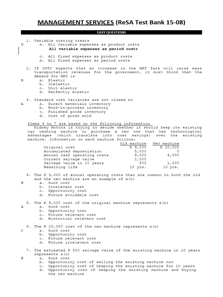 Mas answer key | Download Free PDF | Preferred Stock | Equity (Finance)