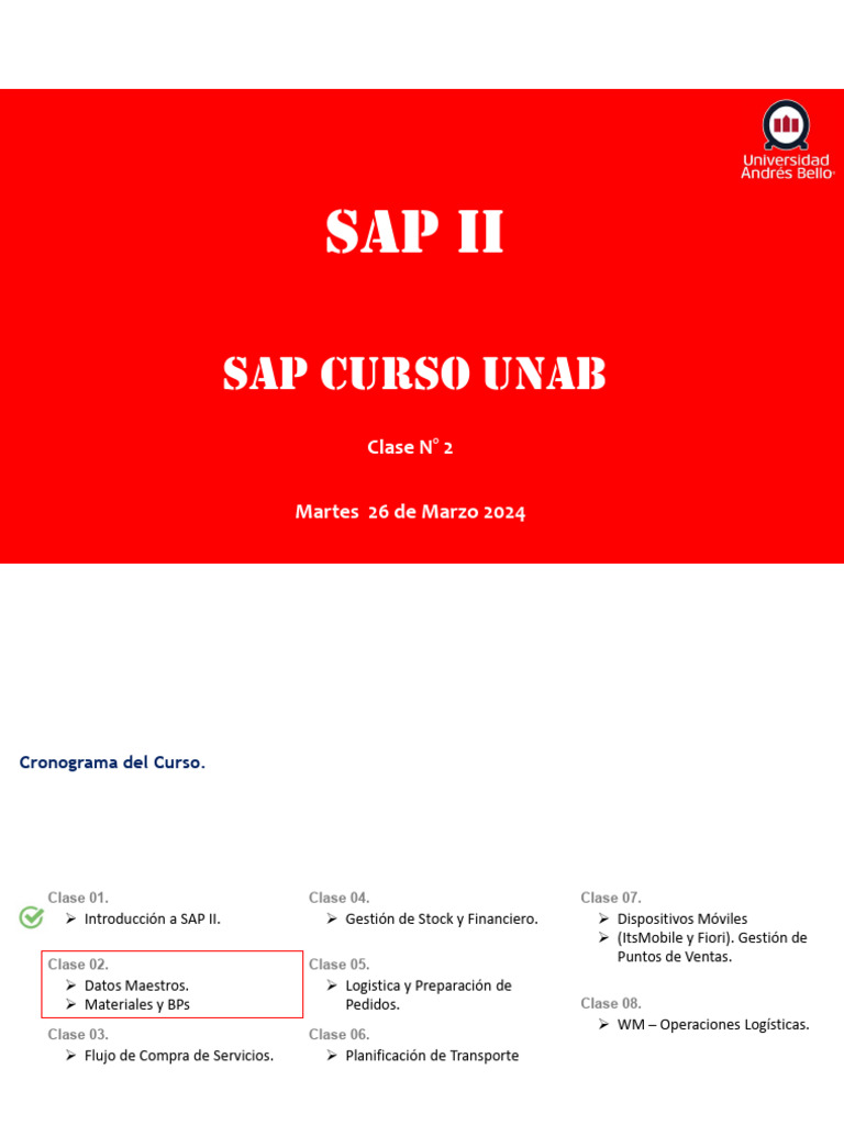 Clase 02 - SAP II - 20240326 | PDF | Al por menor