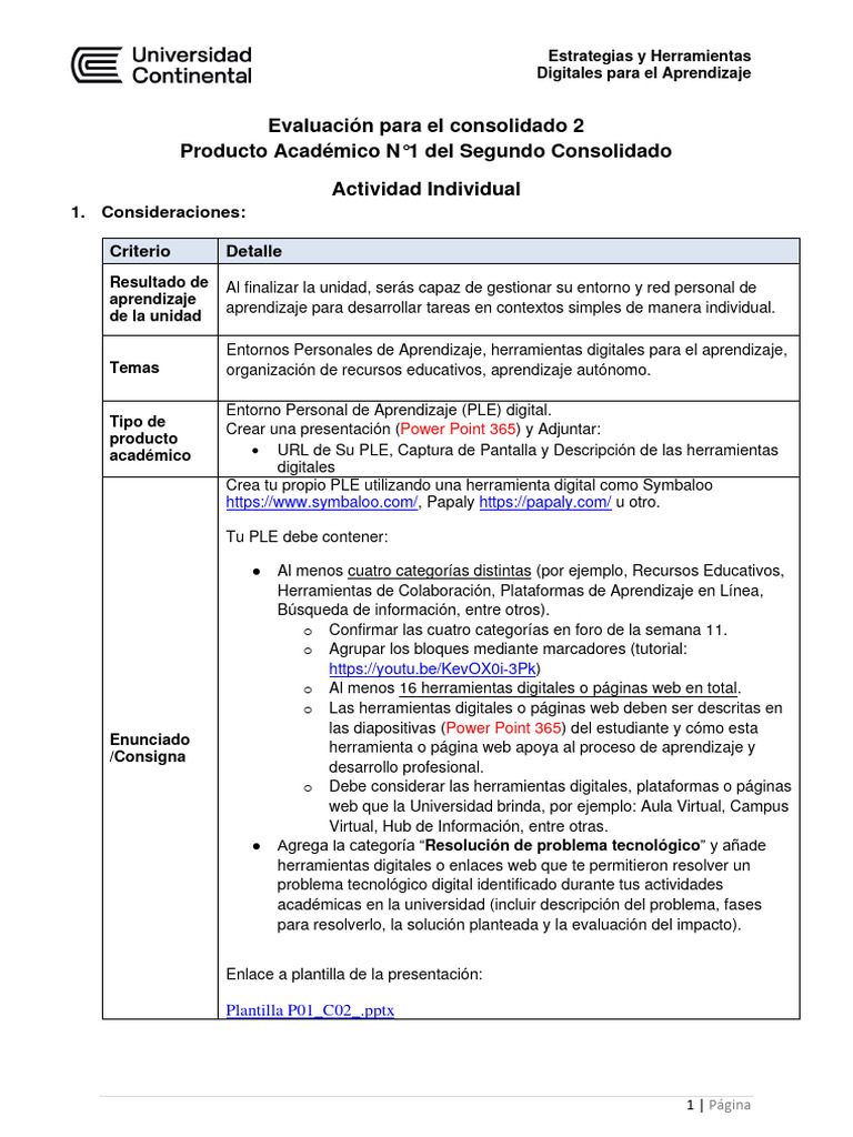 Unidad 03 - Evaluación 1 C2 - Semana 12 | Descargar gratis PDF ...