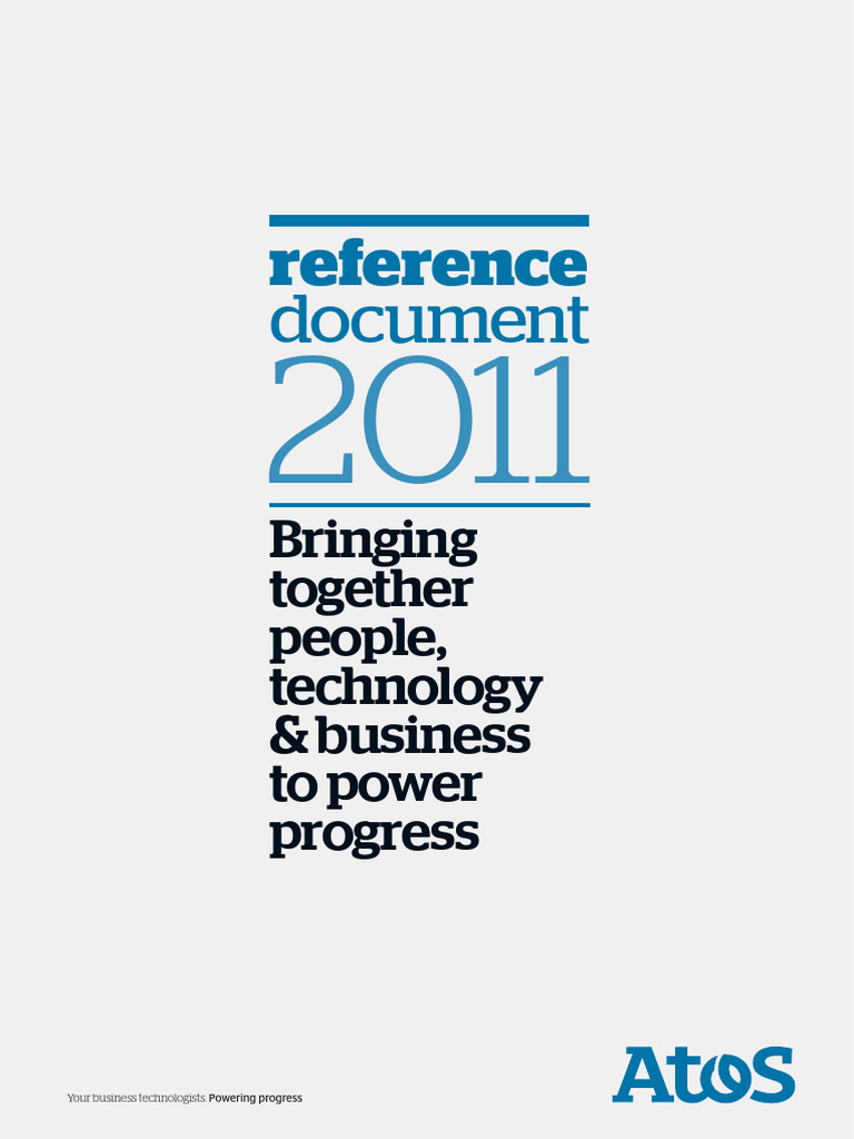 Atos Reference Document 2011 | PDF | Siemens | Outsourcing