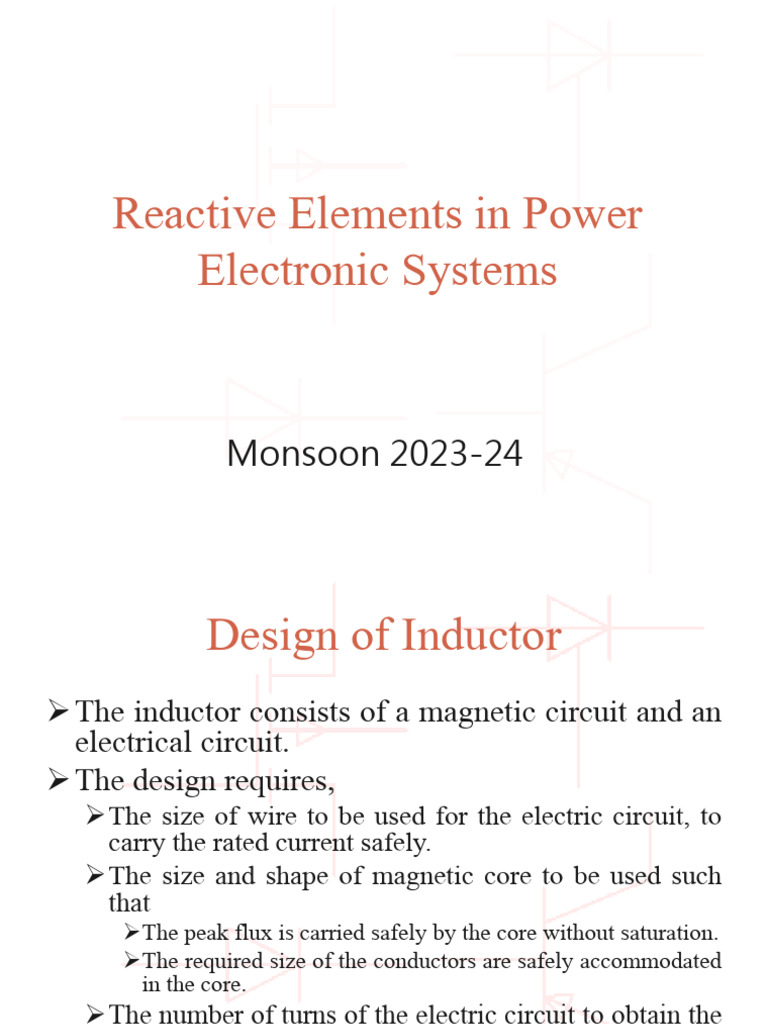 Lecture 1reactive Elements Pdf Inductor Physical Quantities