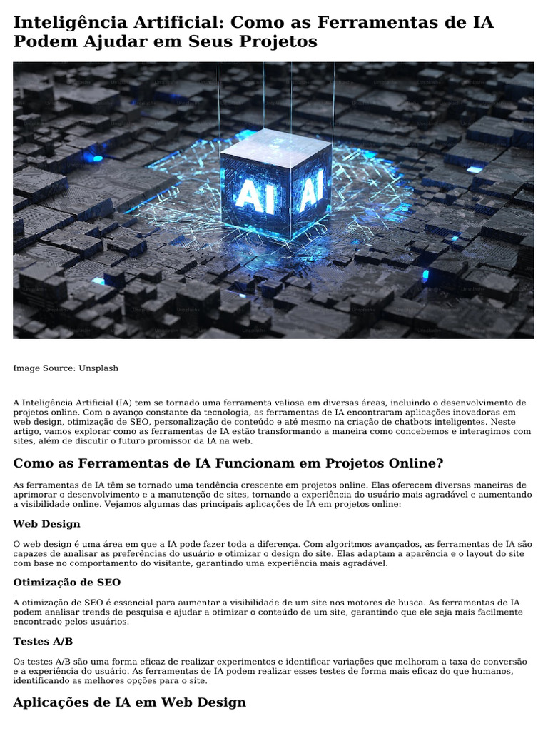 Artificial Intelligence Project Development | PDF | Inteligência artificial | Inteligência ...