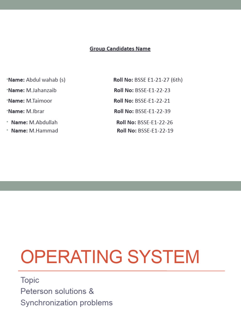 Operating System Presentation No 2 | PDF | Computer Architecture | Software Engineering