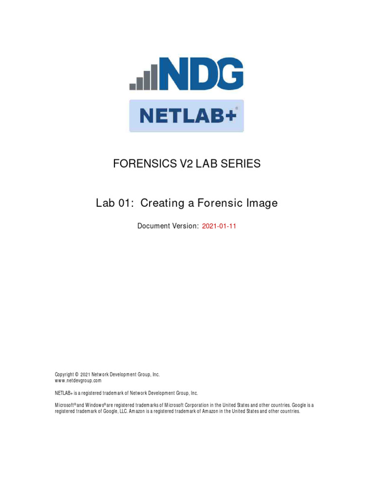NDG Forensicsv2 Lab 01 | PDF | Computer Forensics | Computer File