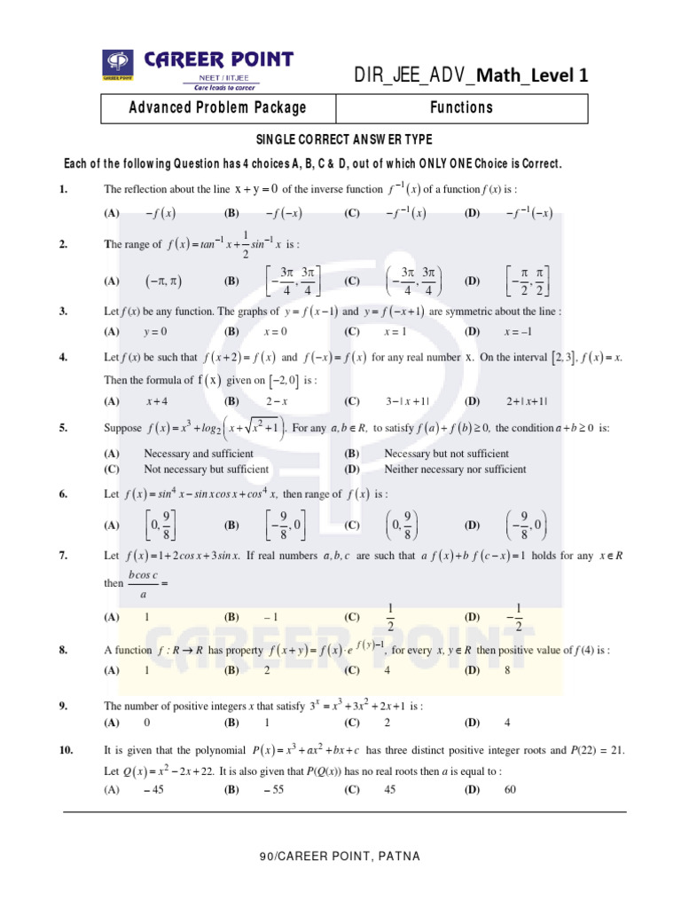 Functions | PDF | Function (Mathematics) | Equations Functions | PDF | Function (Mathematics) | Equations