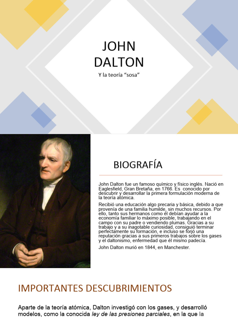Jhon Dalton | PDF | Átomos | Compuestos químicos