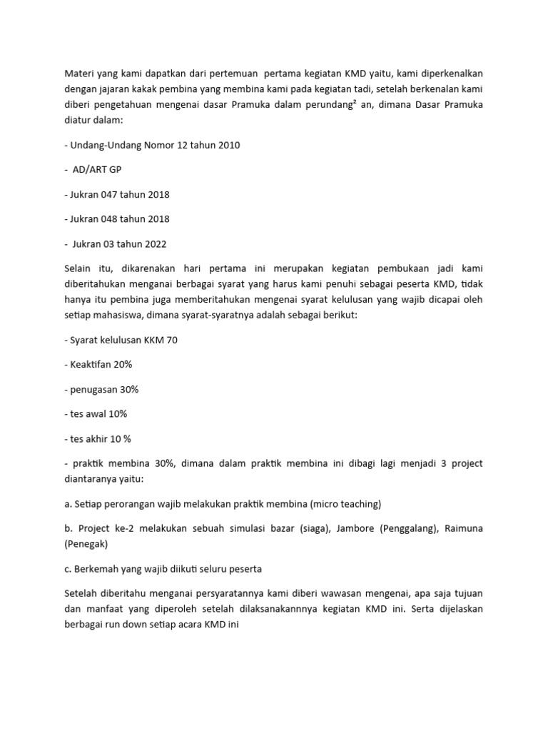 materi awal kmd | PDF