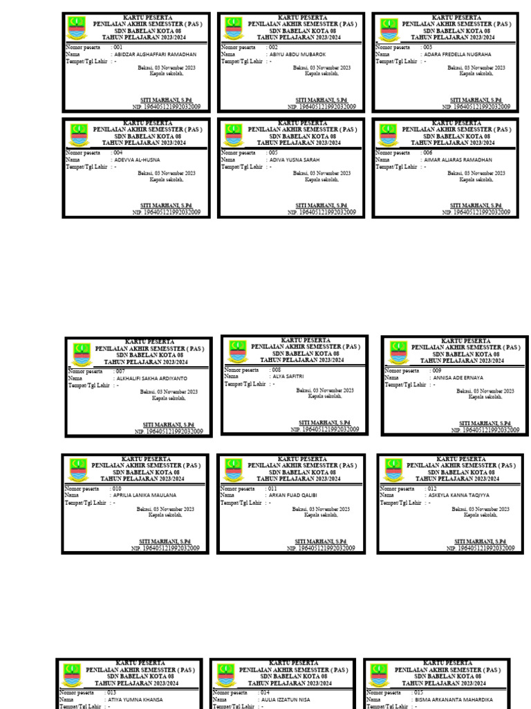 Kelas 1 A Baru Pdf