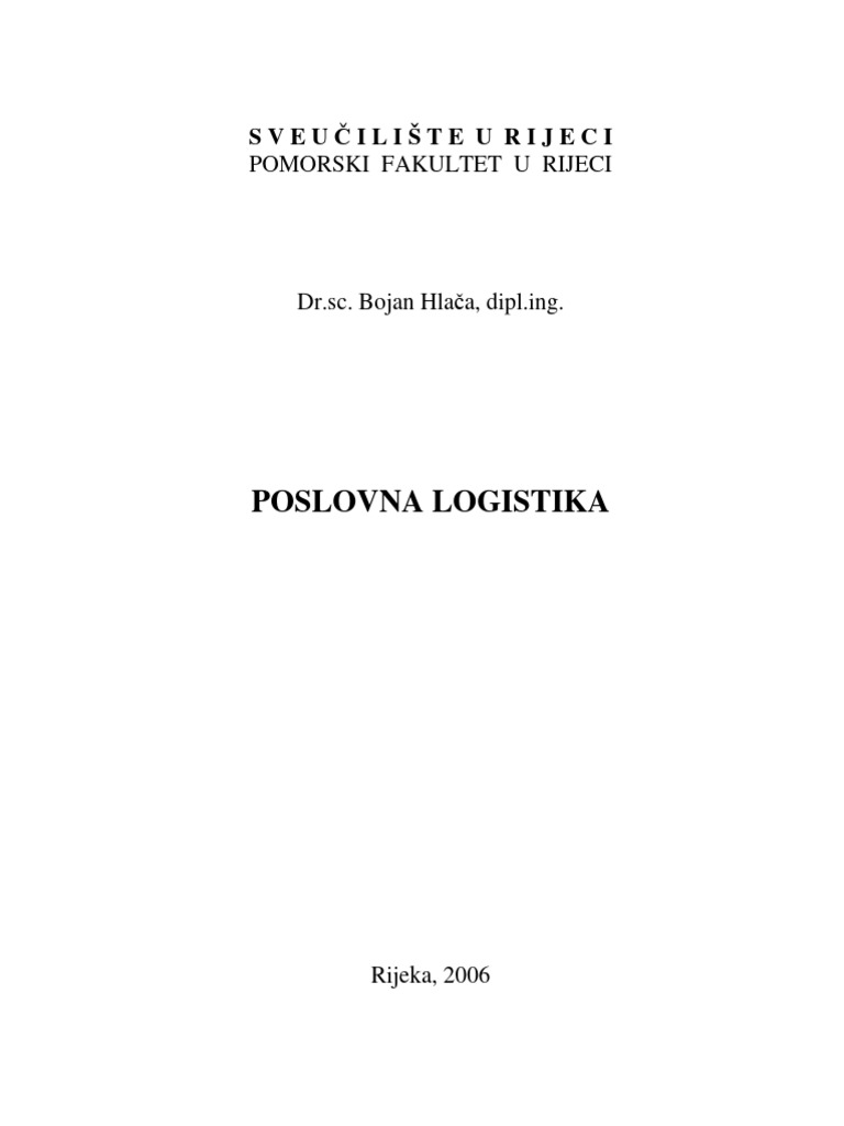 Poslovna Logistika - Skripta | PDF